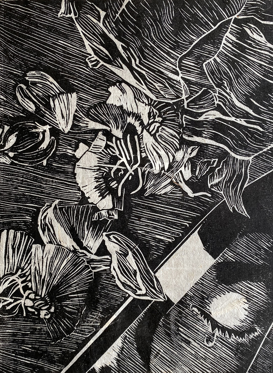 Printmaking | Chopping Onions - Barbara J Bolls-Guillory Creative Studio